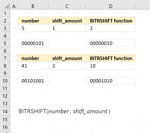 How to use the BITRSHIFT function