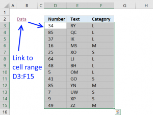 How to quickly select a cell range