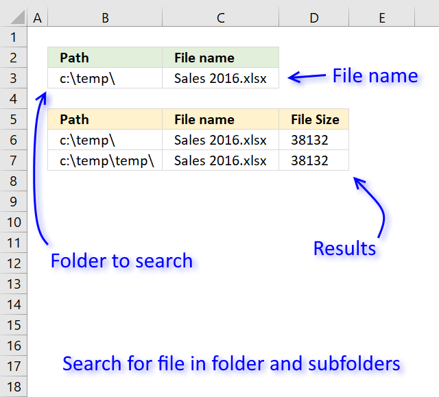 Search For A File In Folder And Subfolders VBA LaptrinhX