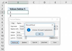 How to replace part of formula in all cells