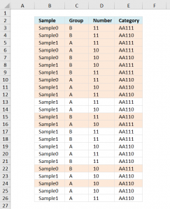 Highlight unique values in a filtered Excel table