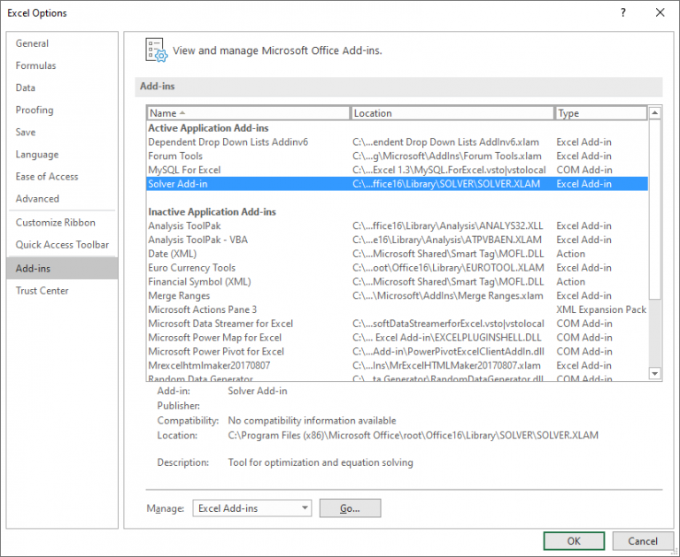 How to solve simultaneous linear equations in Excel