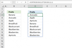 How to use the SORTBY function