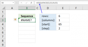 How to use the SEQUENCE function