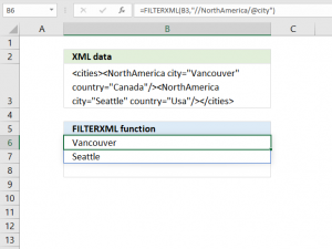 How to use the FILTERXML function